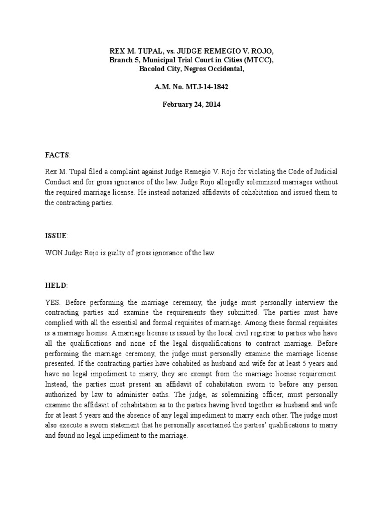 Tupal vs. Rojo | PDF