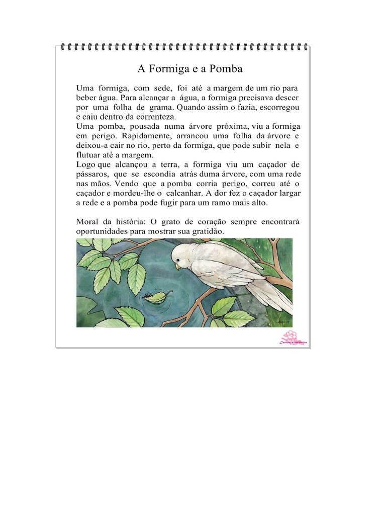 Fábula - A Formiga e A Pomba PDF | PDF