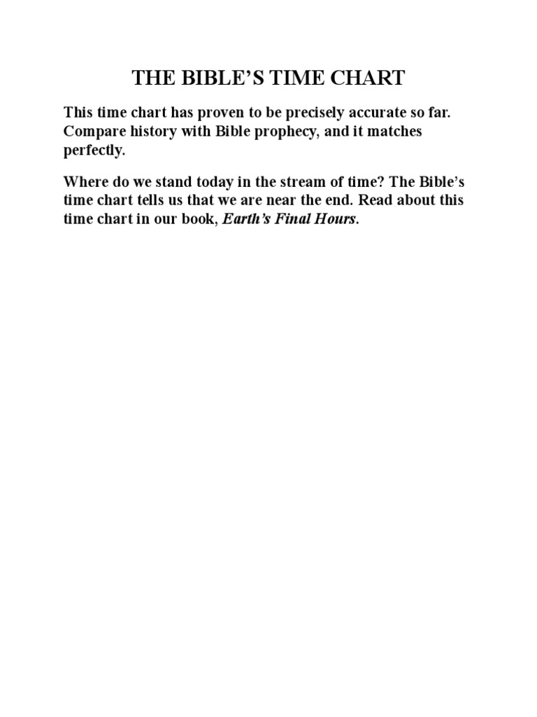 Bible Time Chart Overview | PDF | Foreign Language Studies