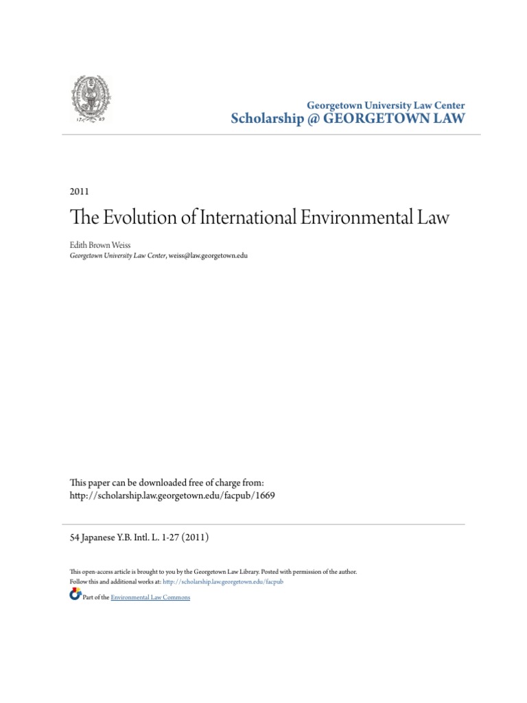 The Evolution of International Environmental Law | PDF | World Trade ...