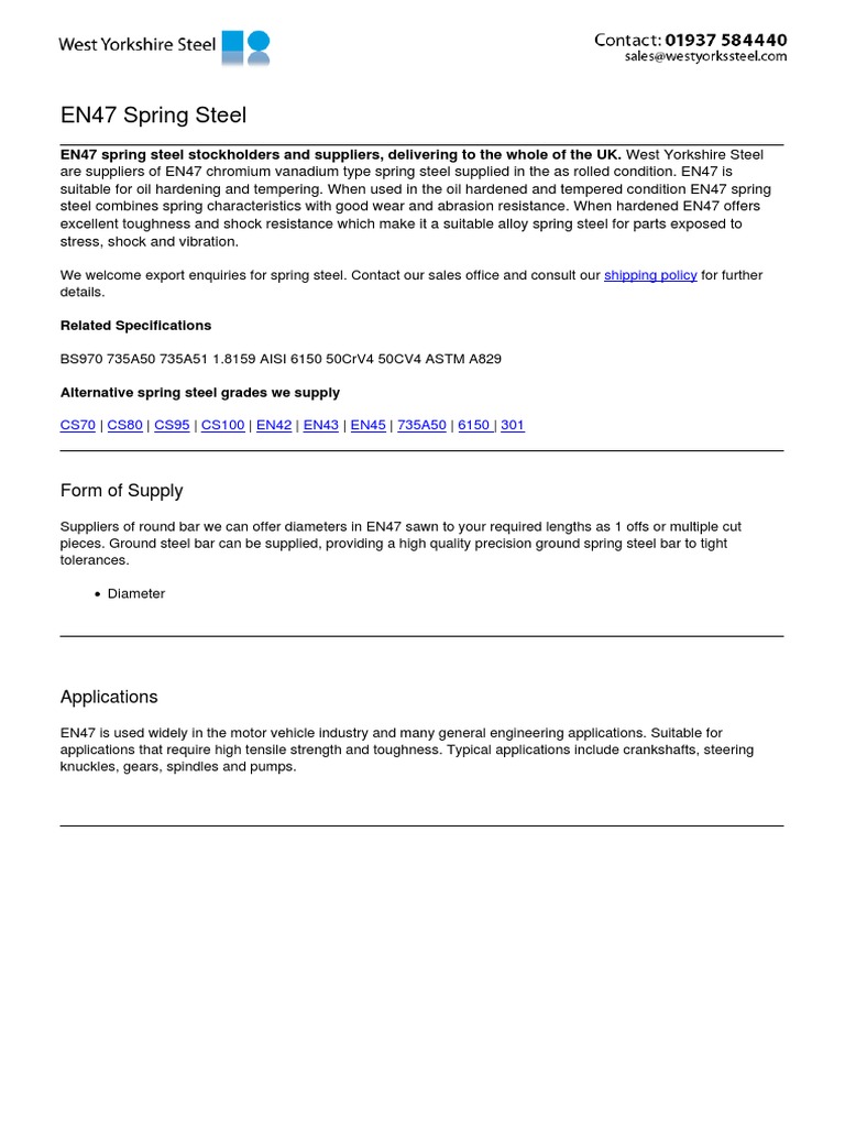 En 47 | Download Free PDF | Steel | Heat Treating