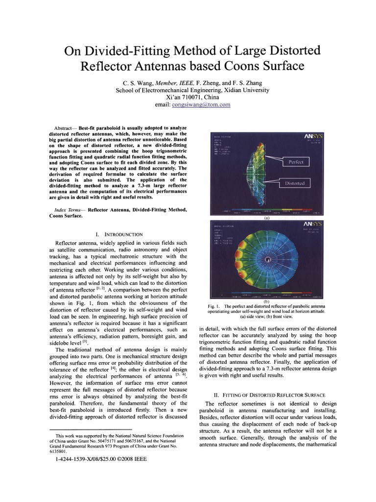 Best Fit Paraboloid | PDF | Antenna (Radio) | Root Mean Square