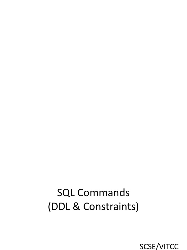 DDL Commands | Download Free PDF | Sql | Software Engineering