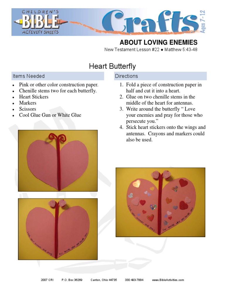 Love Your Enemies Craft Activity | PDF