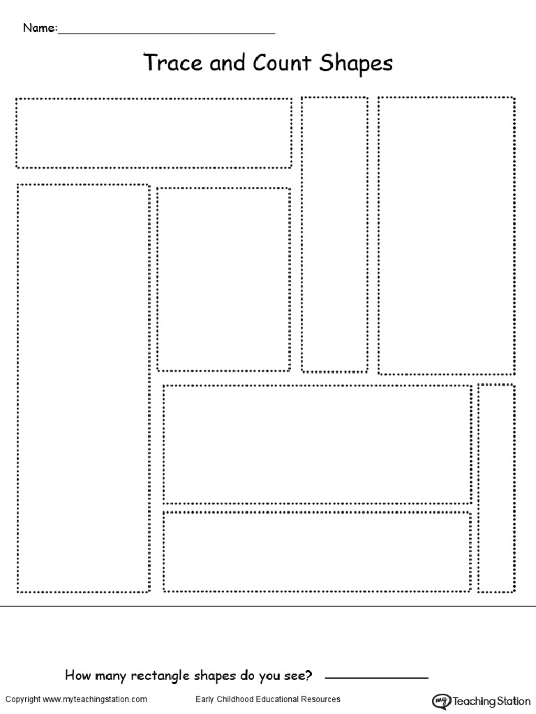 Trace and Count Shapes Rectangle | PDF