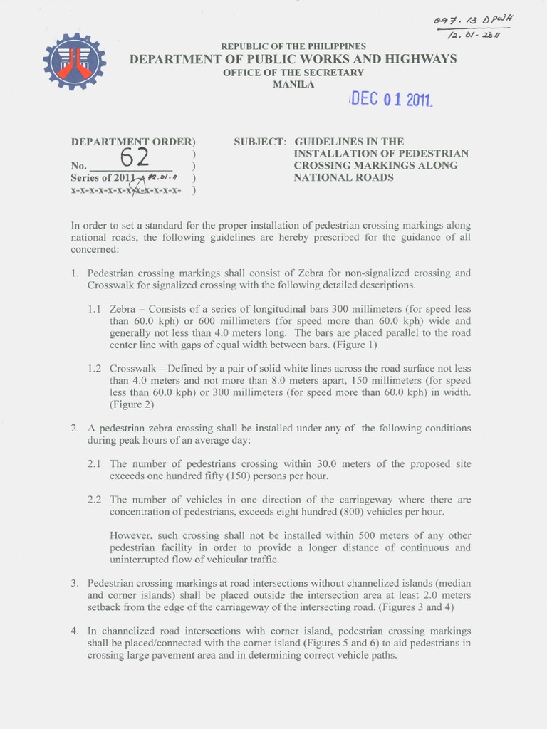 DPWH Pedestrian | Pedestrian Crossing | Road