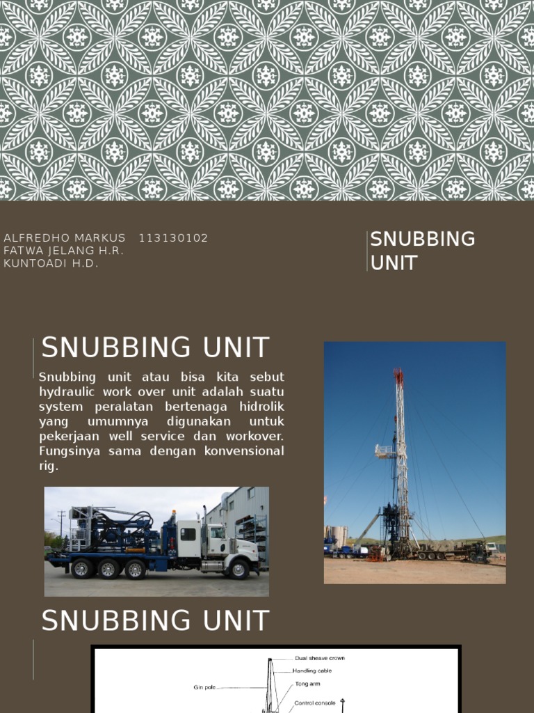 Snubbing Unit | PDF | Sains & Matematika | Teknologi & Rekayasa