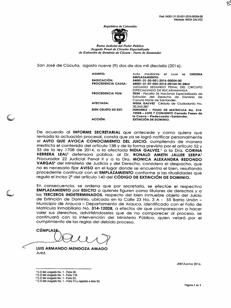 Proceso Extincion Dominio Nidia Galvez | PDF