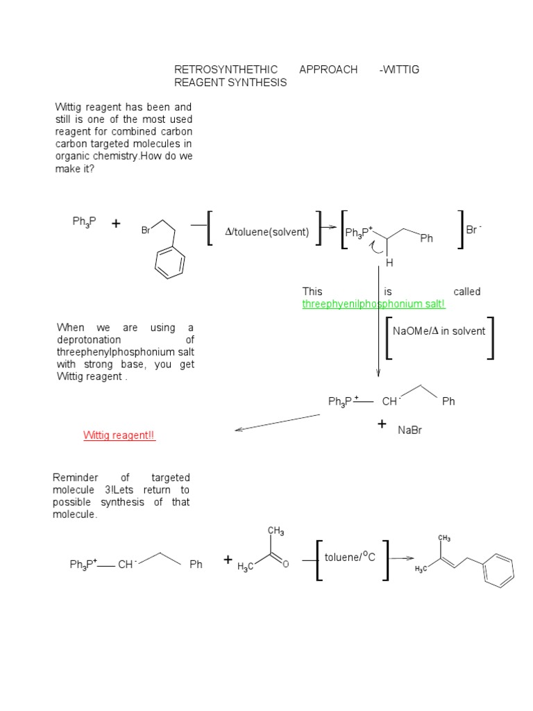 Retrosynthesis Examples Sec 2 With Wittig Synthesis | PDF
