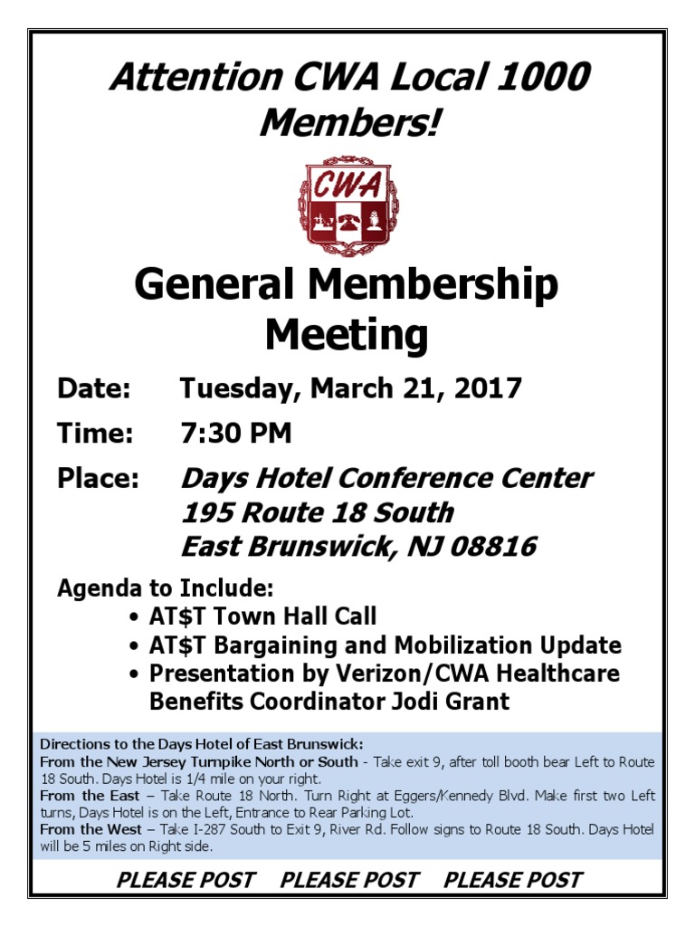 General Membership Meeting Flyer | PDF
