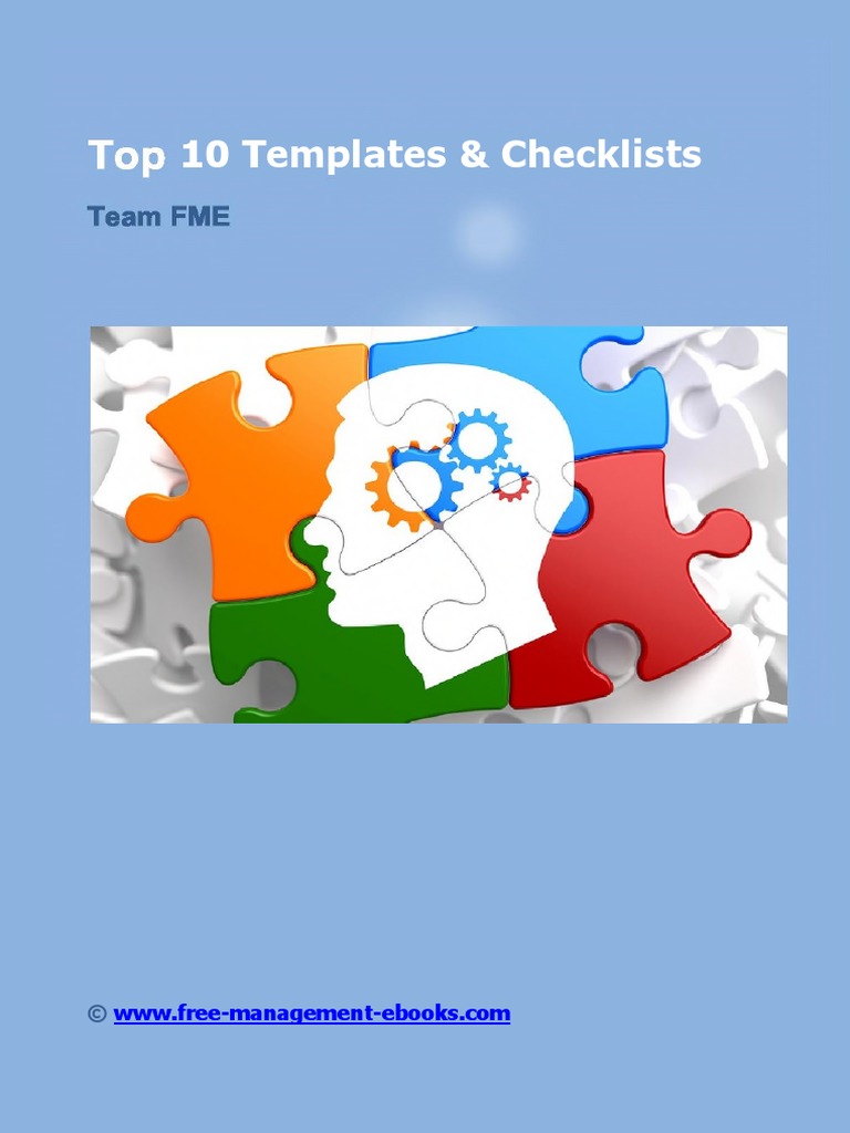 Top 10 Templates and Checklists | Download Free PDF | Leadership | Goal