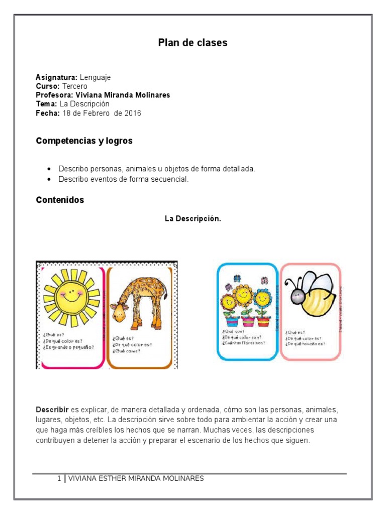 Plan de Clases | PDF | Comunicación | Cognición