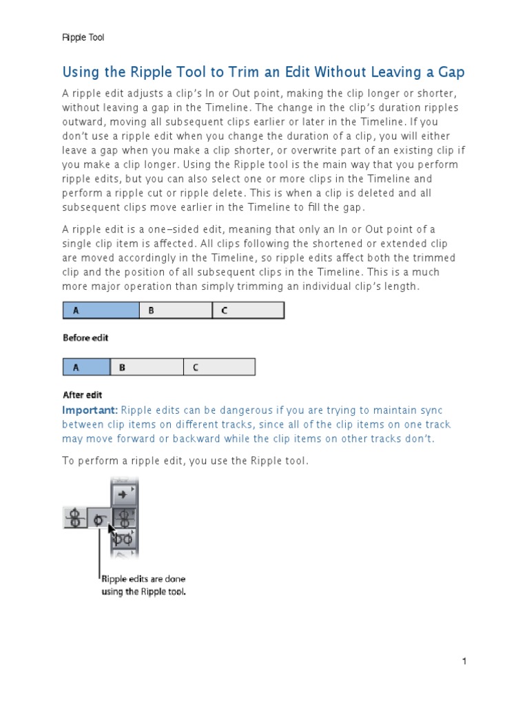 Mastering the Ripple Tool: A Guide to Trimming Clips Without Leaving ...