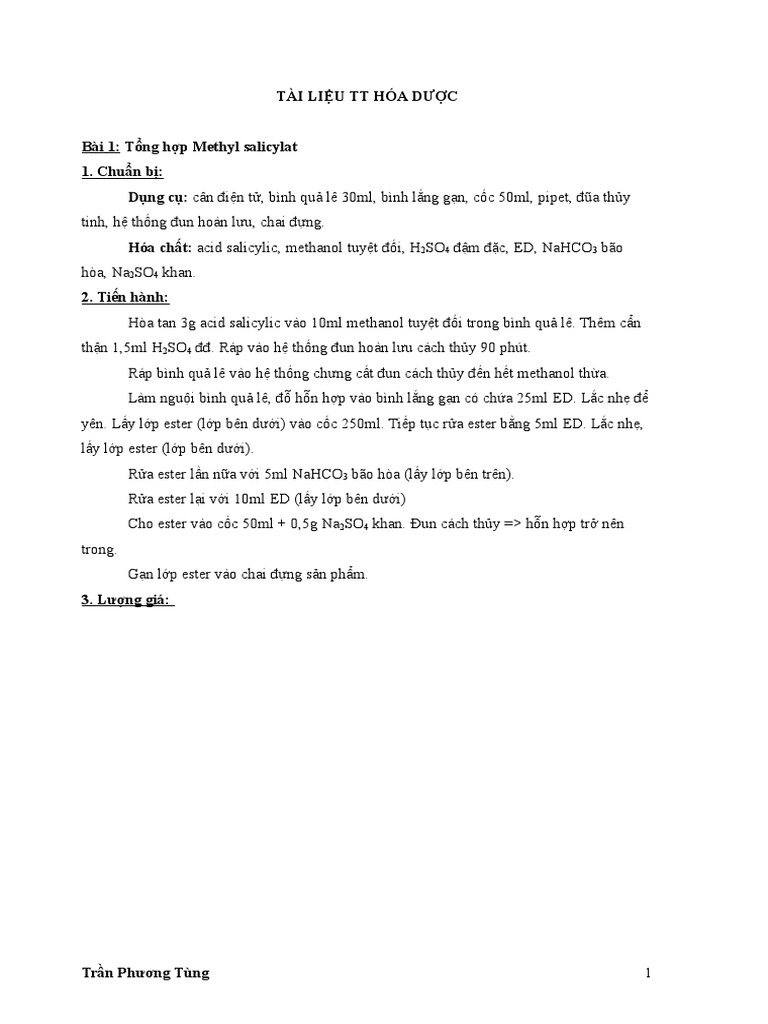 Baocao Tai Lieu TT Hoa Duoc | PDF