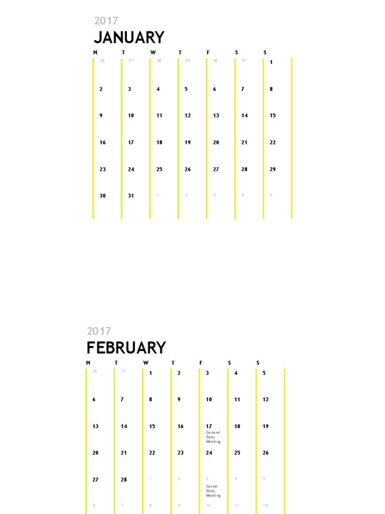 12-Month Calendar1 | PDF