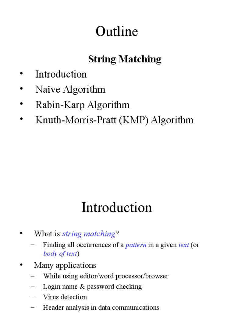 String Matching | PDF | Algorithms | Discrete Mathematics