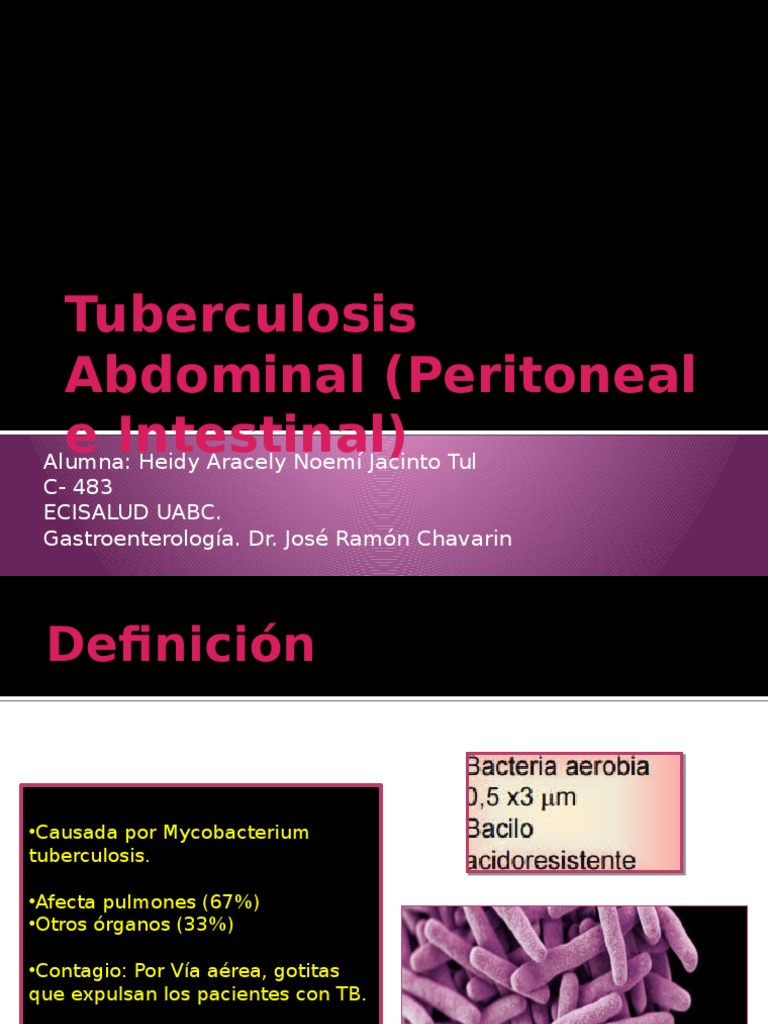 Tuberculosis Peritoneal e Intestinal Gastro | Peritoneo | Tuberculosis