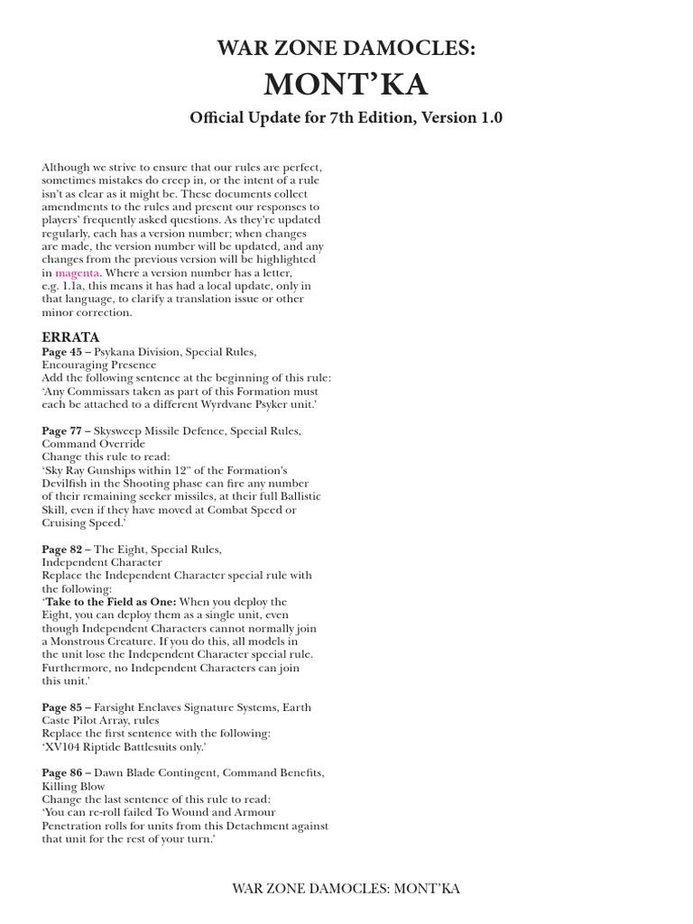 War Zone Damocles Mont'Ka en FAQ | PDF | Computers