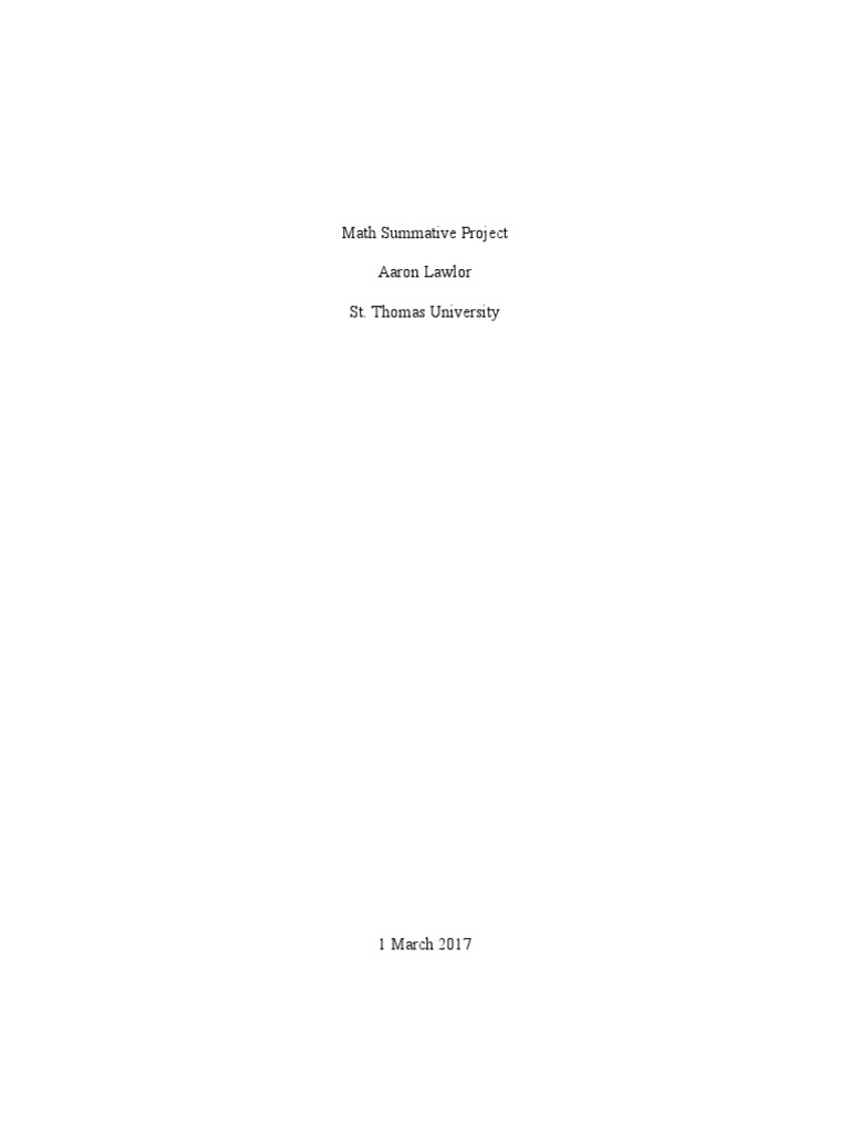 Math Summative Project - Final | PDF | Fraction (Mathematics) | Anxiety