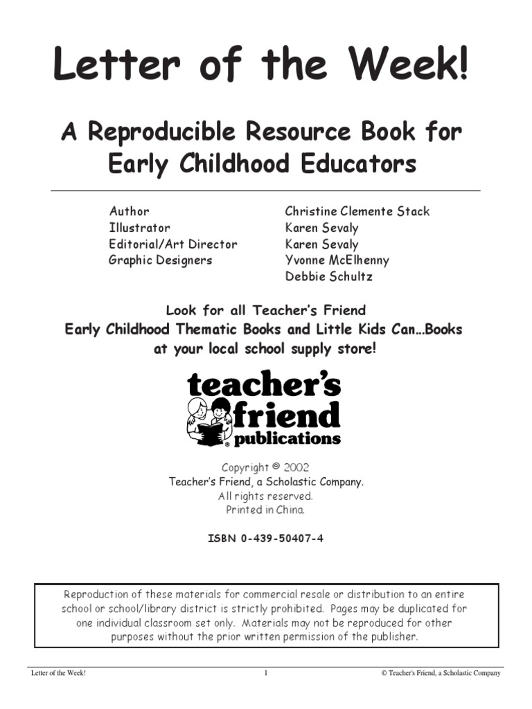 Letter of The Week | PDF | Literacy | Consonant