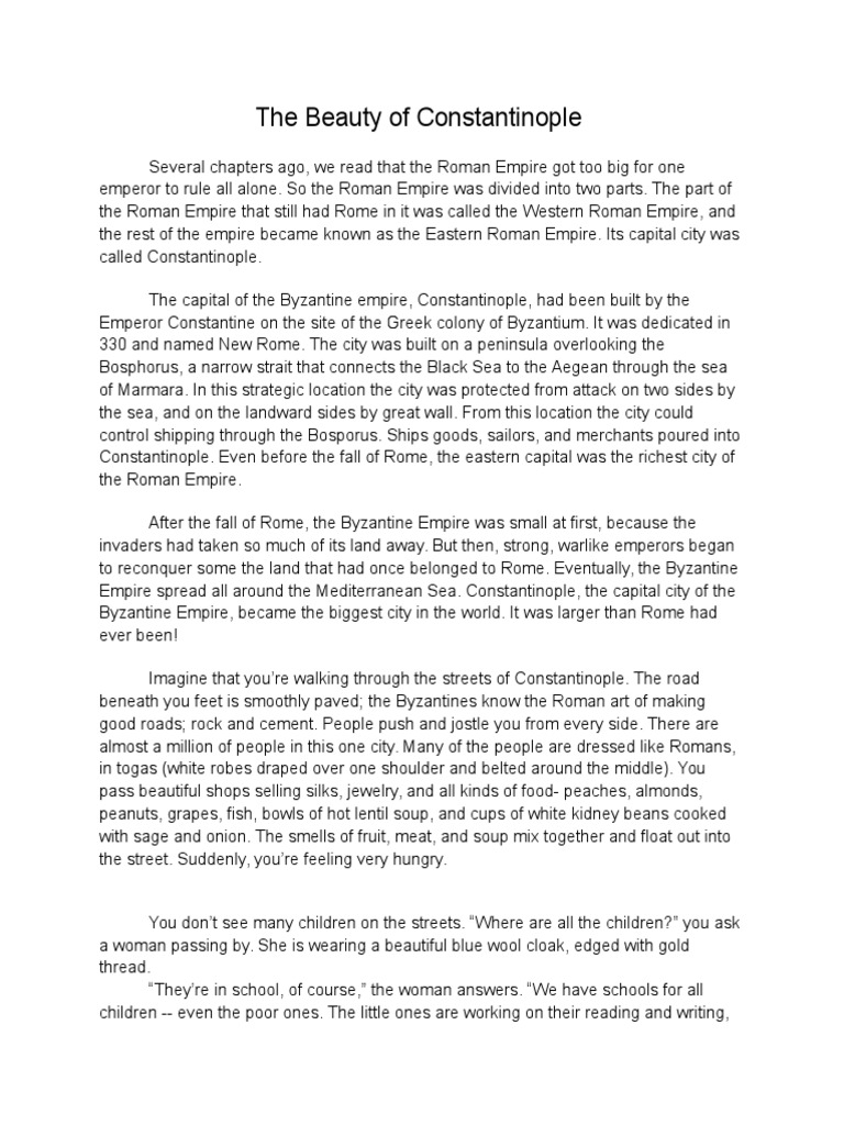 Day 2 Handout | PDF | Constantinople | Byzantine Empire