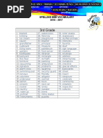 Grade 3 Spelling Bee Word List | PDF