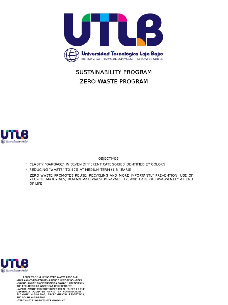 Sustainability Program Zero Waste Program | PDF