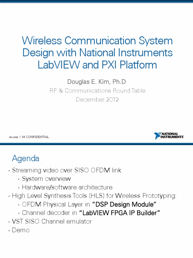 Wireless Communication System Design With National Instruments LabVIEW ...