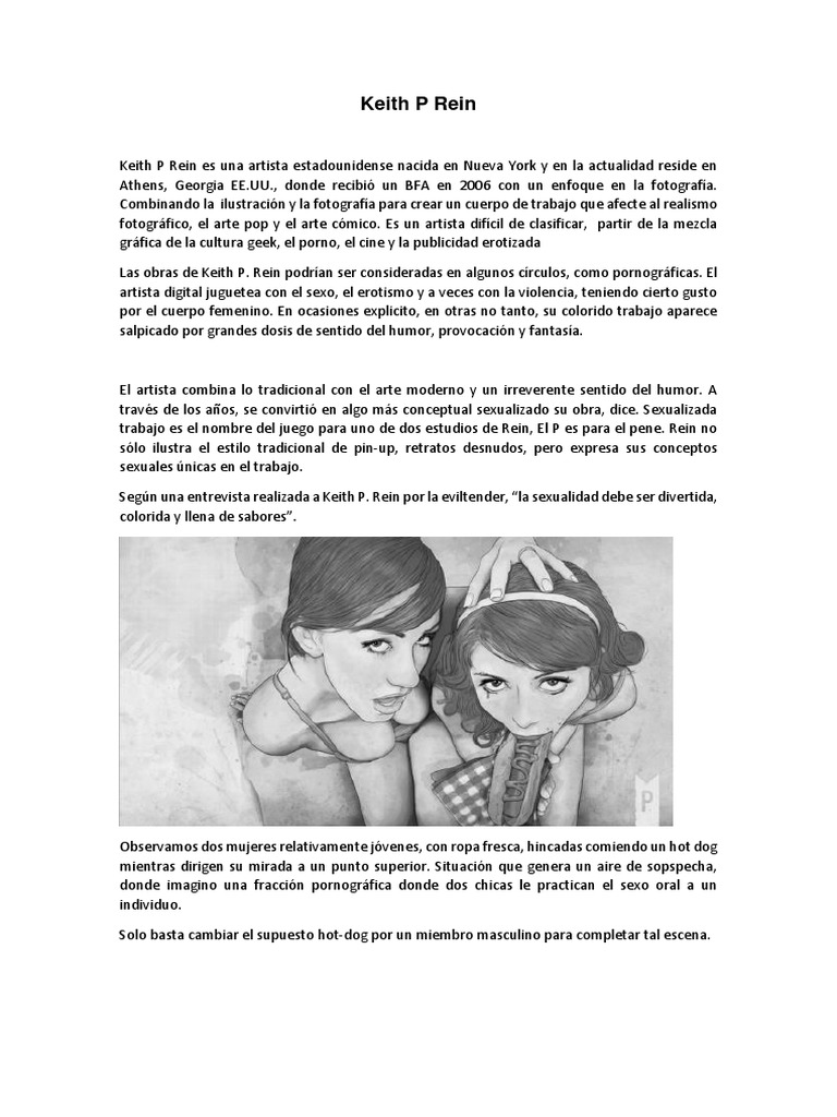 Keith P Rein (Analisis Obra) | PDF | Erotismo | La sexualidad humana