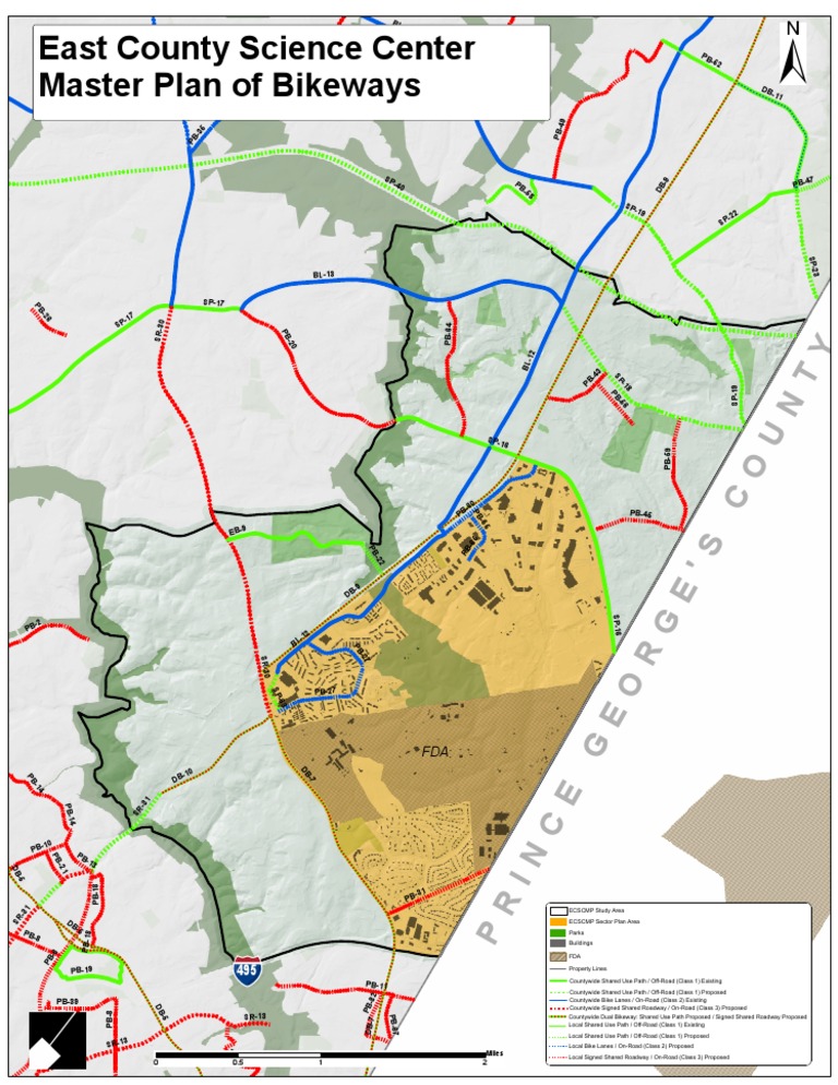East County Science Center Master Plan of Bikeways Map | PDF