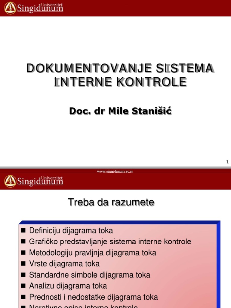 Dokumentovanje Sistema Interne Kontrole | PDF