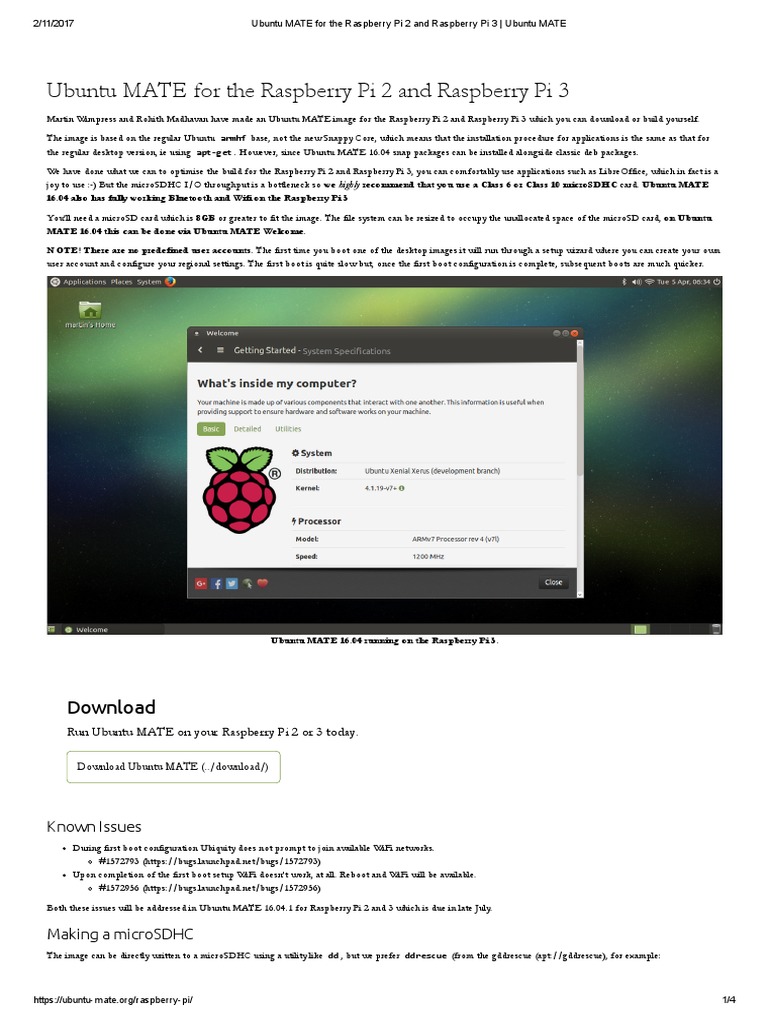 Ubuntu MATE For The Raspberry Pi 2 and Raspberry Pi 3 - Ubuntu MATE ...
