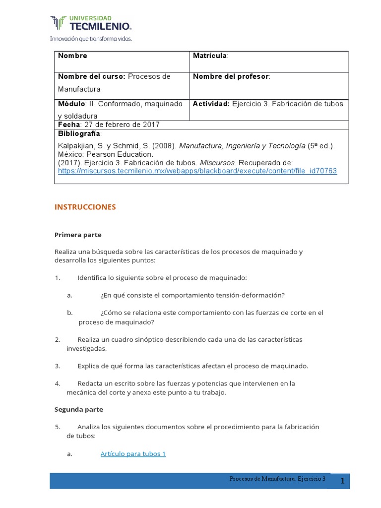 Ejer3 Manufactura | PDF | Estrés (Mecánica) | Acero