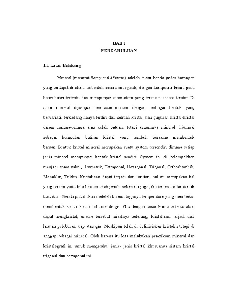 Sistem Kristal Hexagonal dan Trigonal | PDF