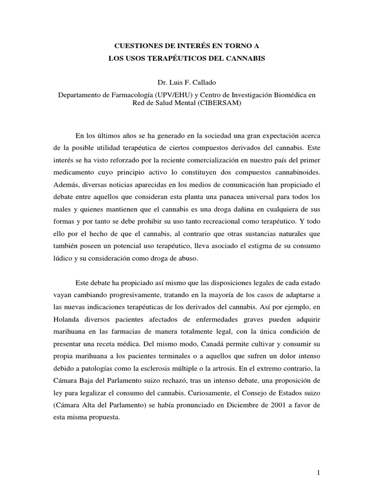 Canabis Pdf Pdf Tetrahidrocannabinol Cannabis Droga