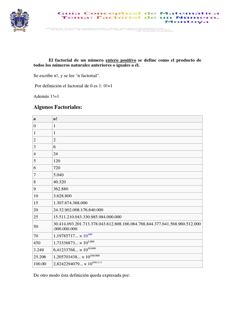 doble factorial.pdf | Matemáticas elementales | Álgebra