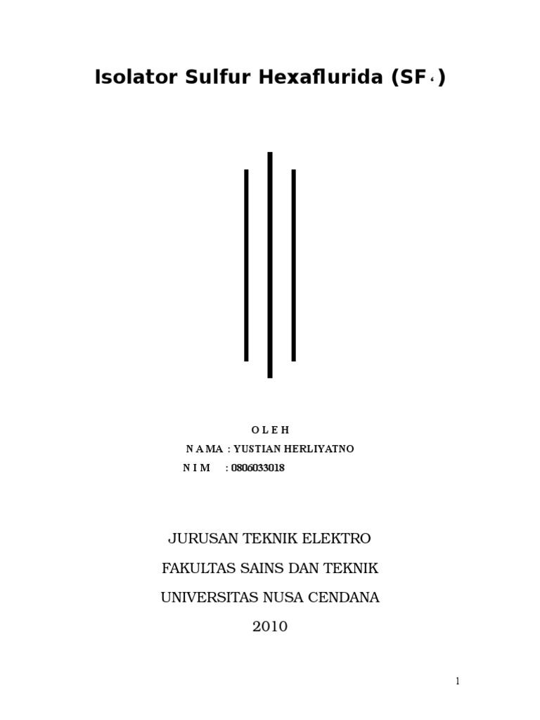 Isolator SF6 dan Gangguan Percikan Api | PDF