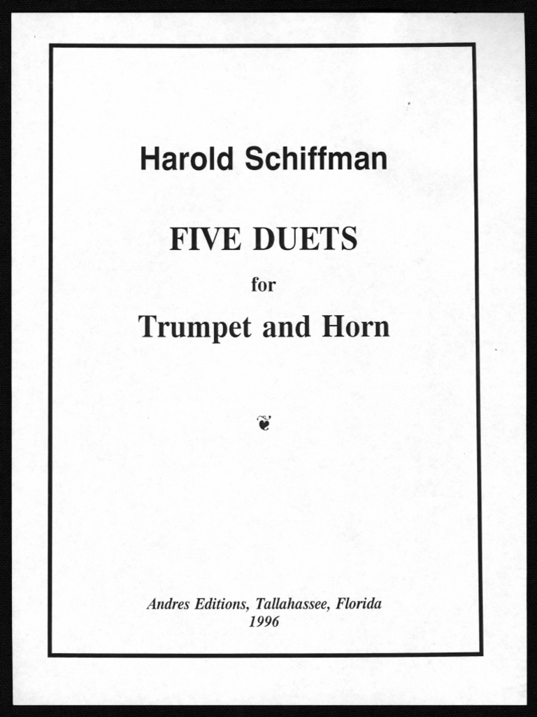 Five Duets For Trumpet and Horn PDF | PDF