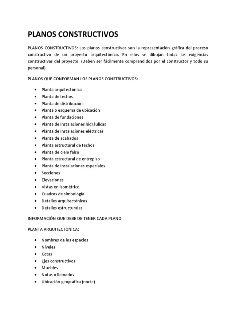 Planos Constructivos Info | Descargar gratis PDF | Techo | Medios de arte