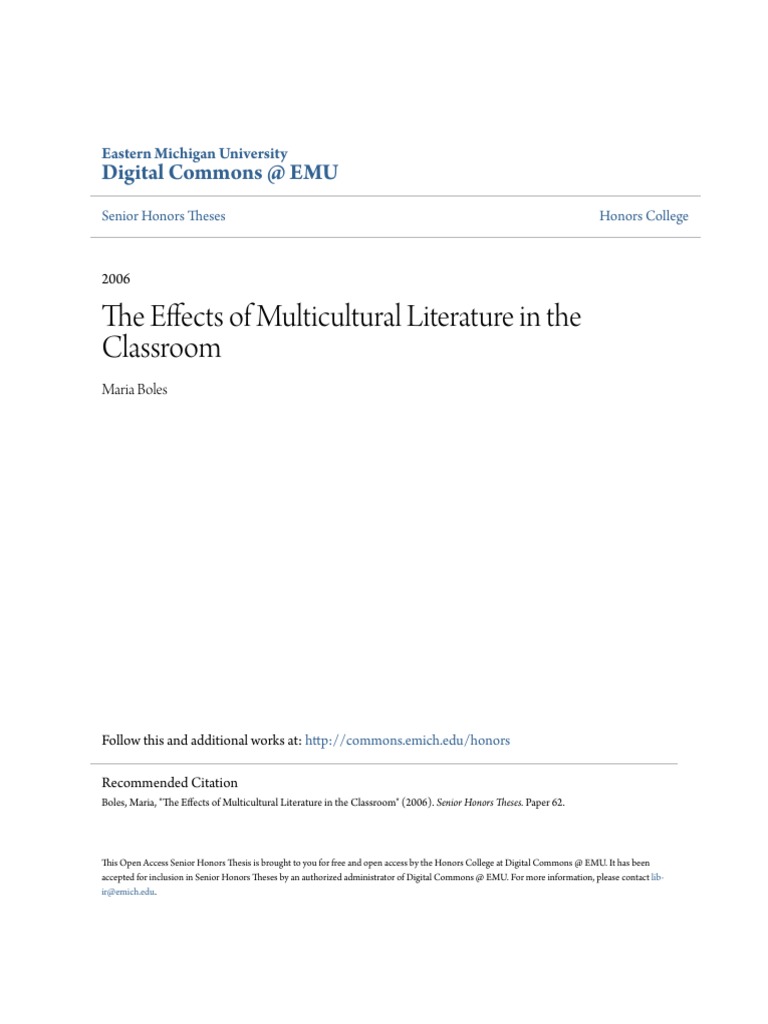 The Effects of Multicultural Literature in The Classroom | PDF ...
