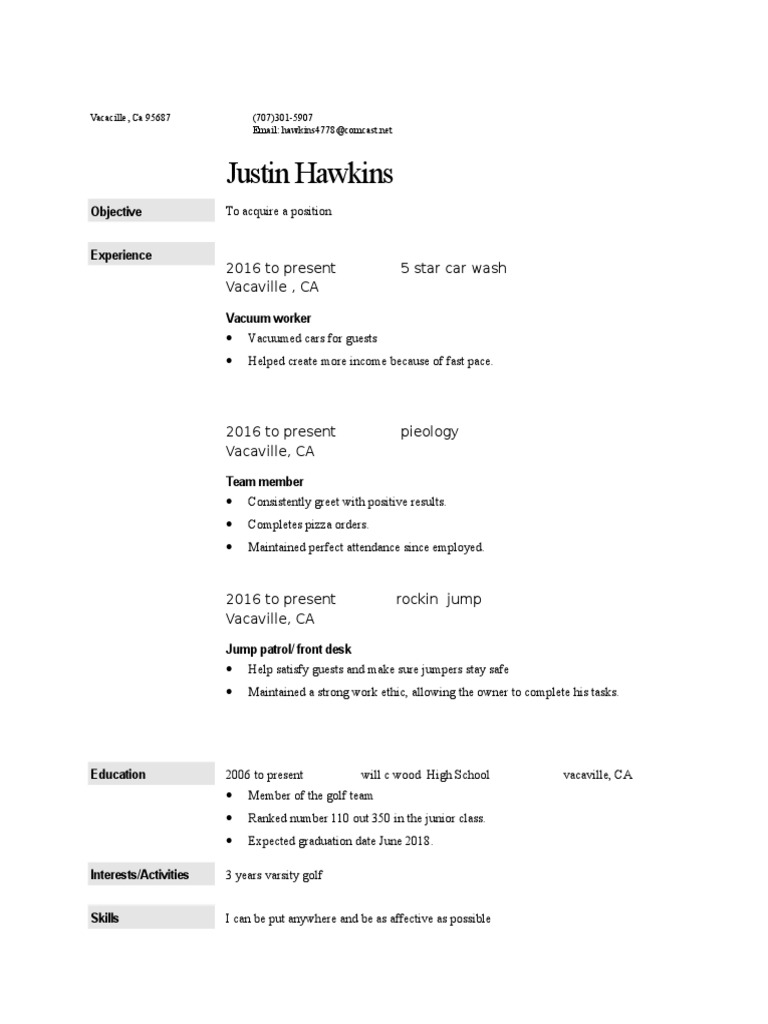 Justins Resume | PDF