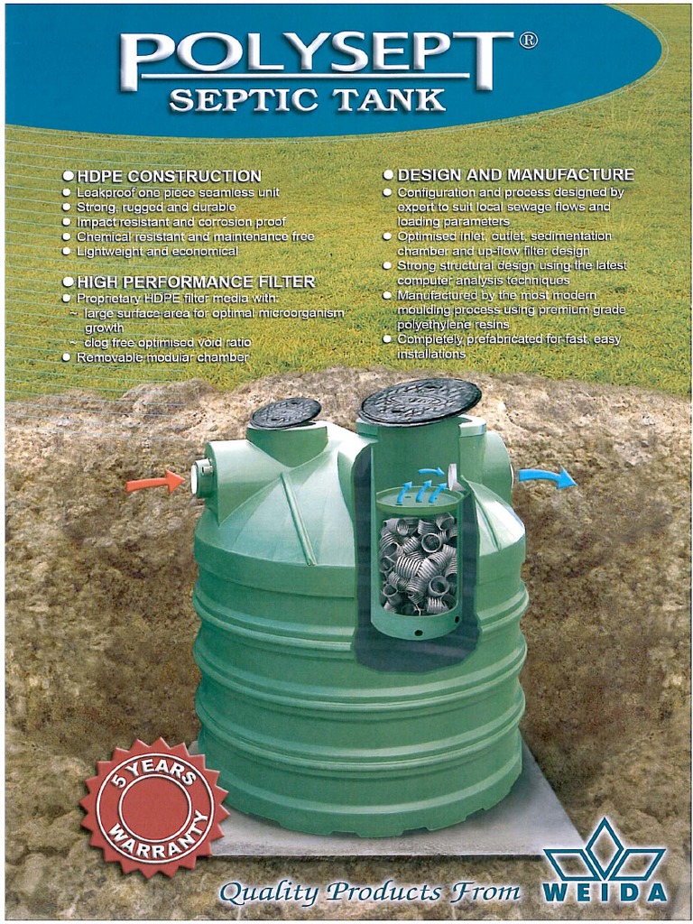 Weida Polysept Septic Tank | PDF