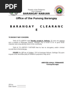 Barangay Clearance Template | PDF