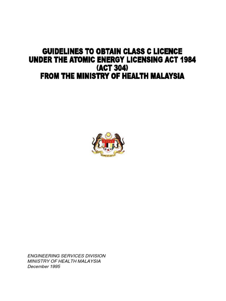 Class C Licence Guidelines in Malaysia | PDF | License | X Ray