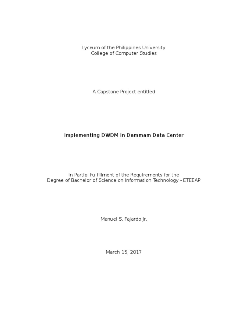 Implementing a DWDM Ring to Connect STC Branch Offices and Increase ...
