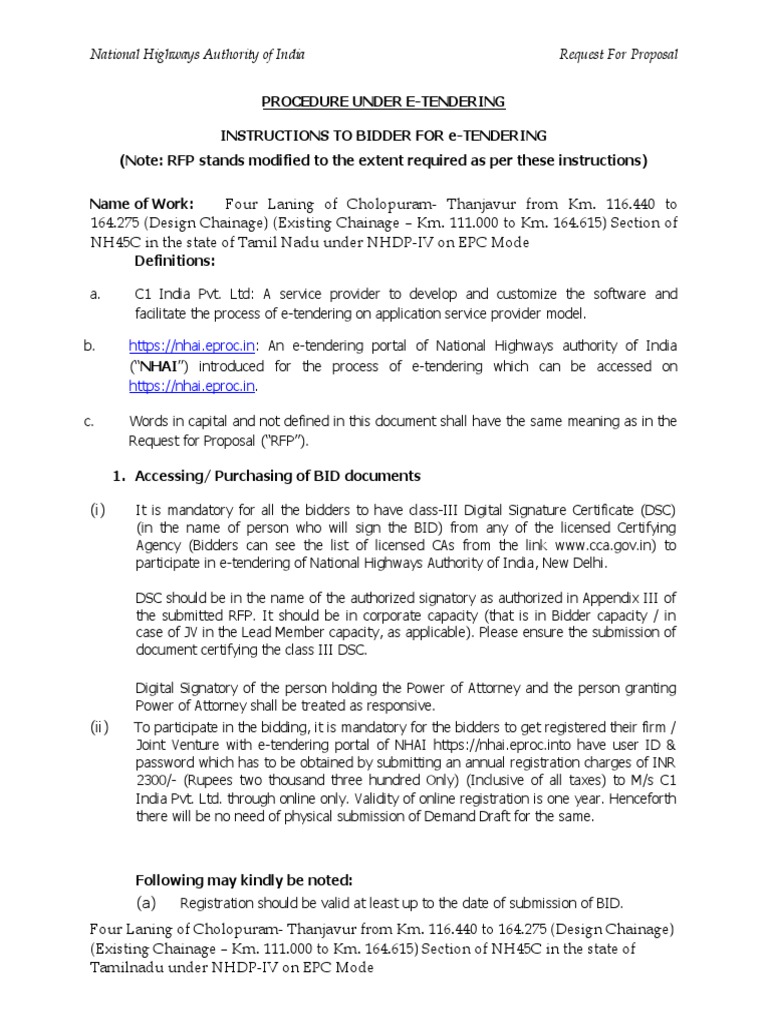 E Tendering Procedure | PDF | Request For Proposal | Government