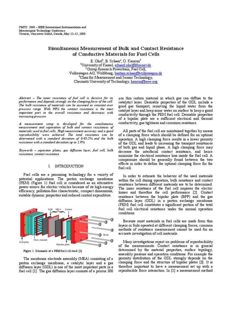 Simultaneous Measurement of Bulk and Contact Resistance of Materials ...
