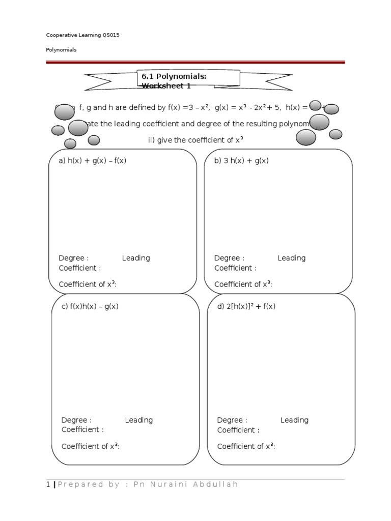 6 Polynomials | PDF | Polynomial | Equations