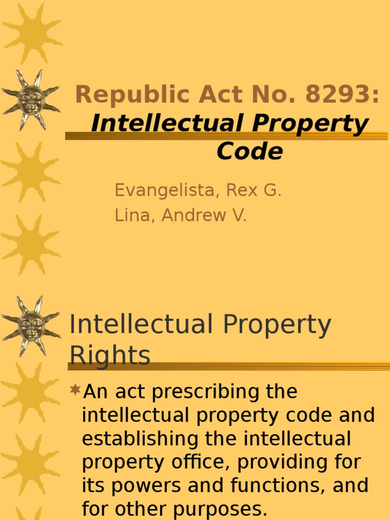 Republic Act No. 8293:: Intellectual Property Code | Download Free PDF ...