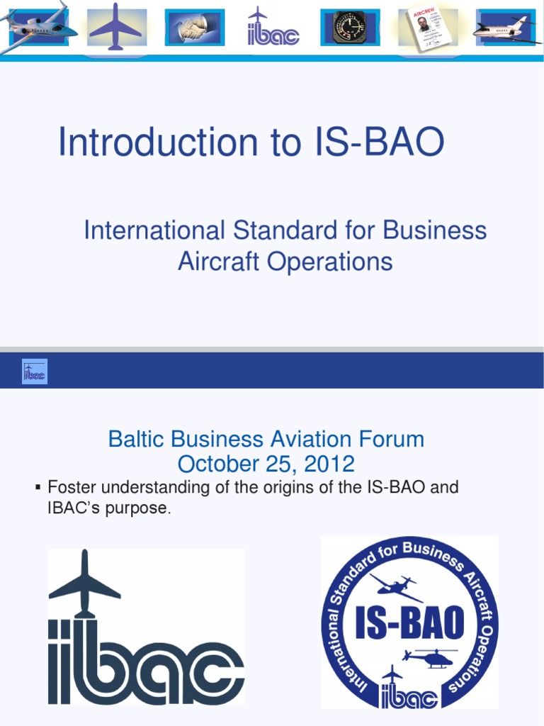An Introduction to the International Standard for Business Aircraft ...